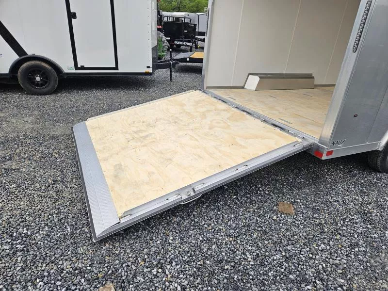 2025 NEO 8.5x14' NAUX Aluminum Enclosed UTV Trailer 7000# GVW * SILVER ...