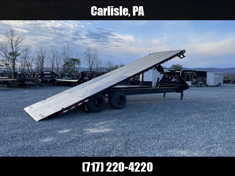 2023 Ironbull 102x28' Gooseneck Deckover Power Tilt Trailer 22000# GVW ...
