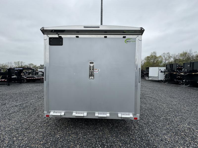 2025 NEO 8.5x20' NAUX Aluminum Enclosed UTV Trailer 7000# GVW * SILVER ...