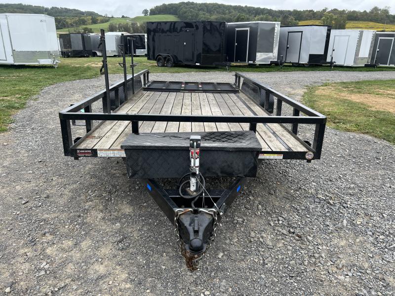 USED 2021 Sure-Trac 7x16 Utility Trailer 7000 GVW * TOOLBOX * SPARE ...