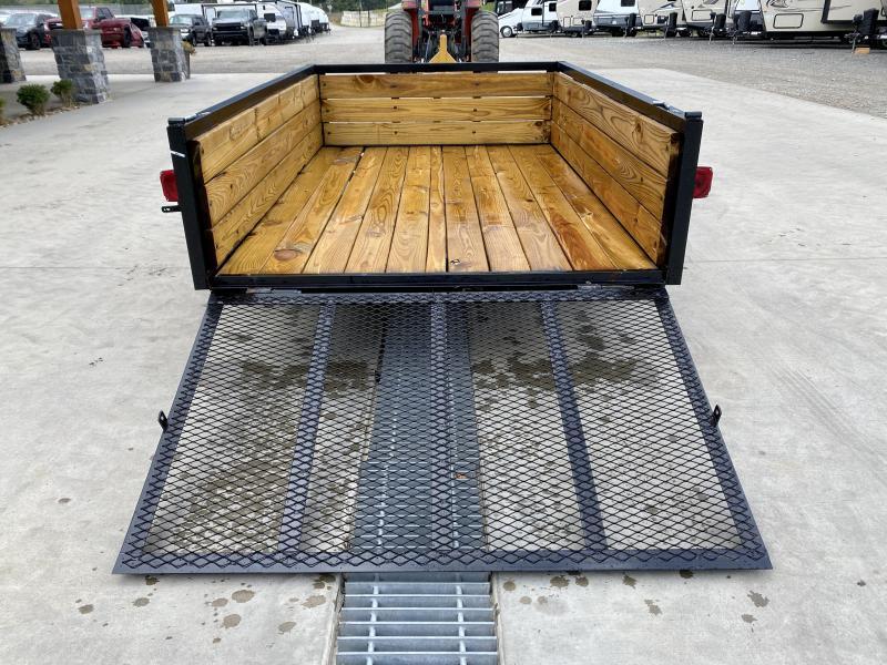 2022 AMO 5x8' Wood High Side Angle Iron Utility Landscape Trailer 2200 ...