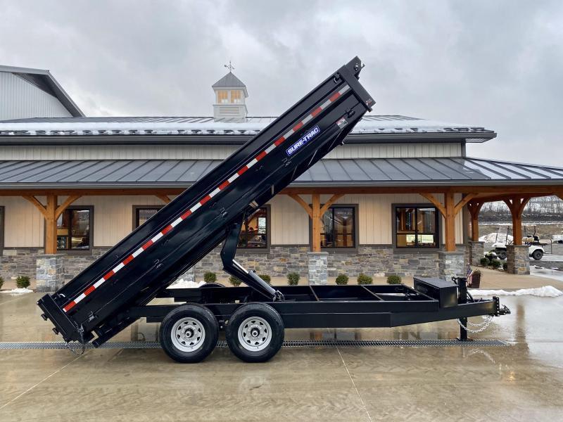 2024 Sure-Trac 8x16' Deckover Dump Trailer 14000# GVW * 20" FOLD DOWN ...