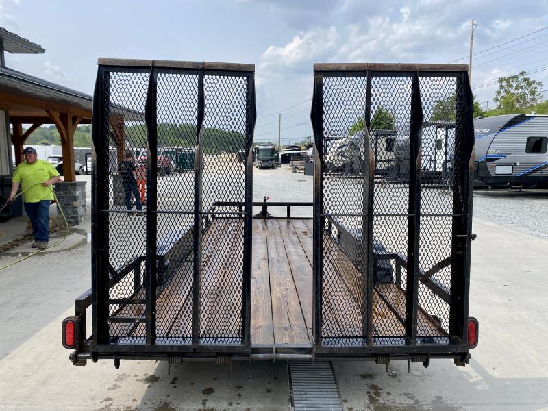 USED 2006 Pequea 7x18' Landscape Utility Trailer 7000# GVW * SPLIT ...