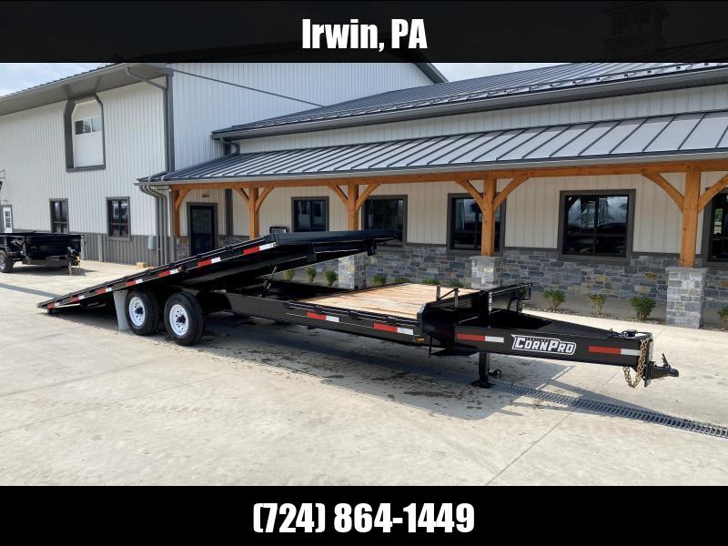 NEW Corn Pro 102x21+6 Gravity Tilt Deckover Trailer 14000# GVW ...
