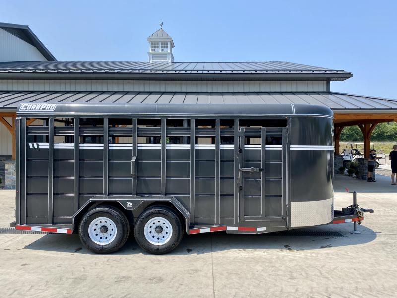 2021 Corn Pro 18' Livestock Trailer 12000# GVW * GREY/CHARCOAL ...