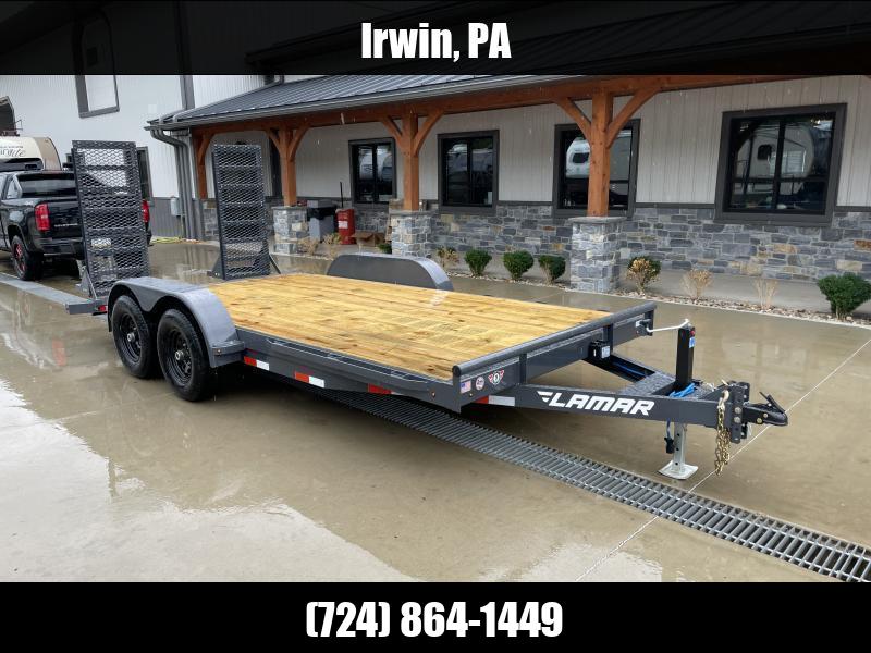 2025 Lamar 7x20' Equipment Trailer 9990# GVW * DELUXE OVERWIDTH RAMPS W ...