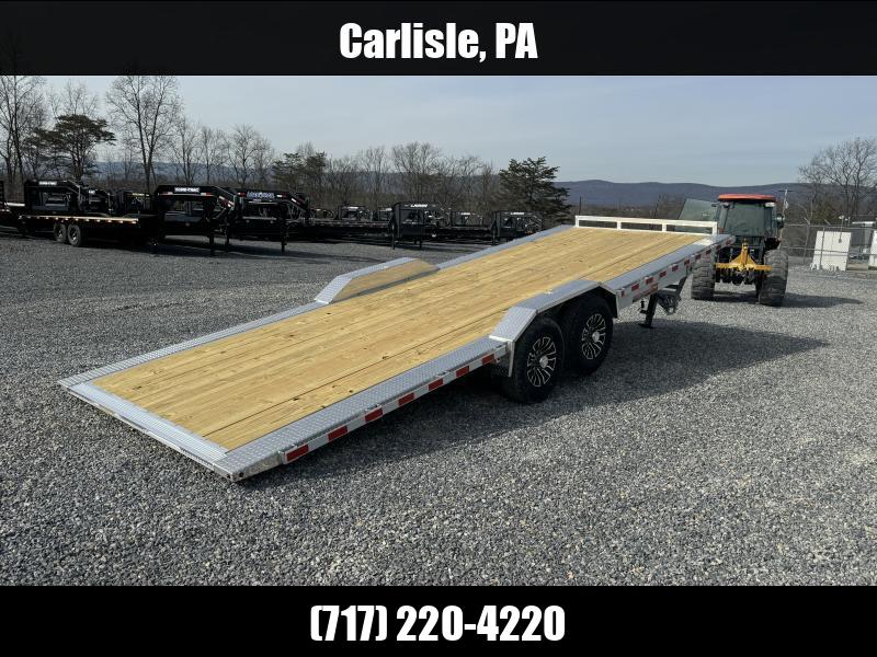 2025 H&H 102x22' Aluminum Power Tilt Car Hauler Trailer 14000# GVW ...