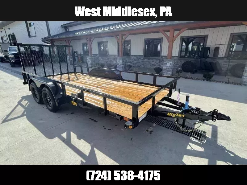 NEW Big Tex Trailers 70PI 7X20' Tube Top Landscape Utility Trailer 7000 ...