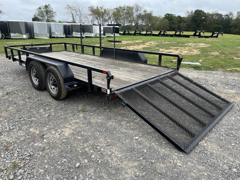 USED 2021 Sure-Trac 7x16 Utility Trailer 7000 GVW * TOOLBOX * SPARE ...
