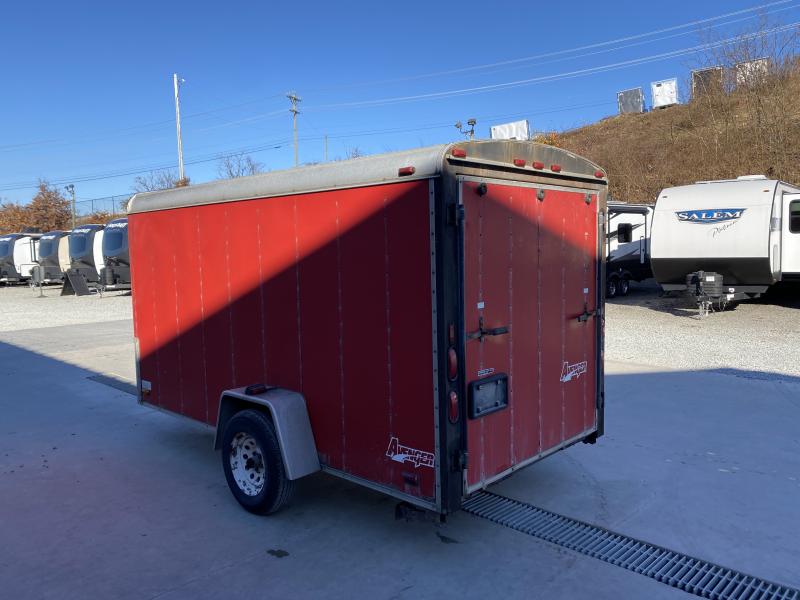 USED Avenger 6x12' Enclosed Cargo Trailer 2990# GVW * RED * RAMP DOOR ...