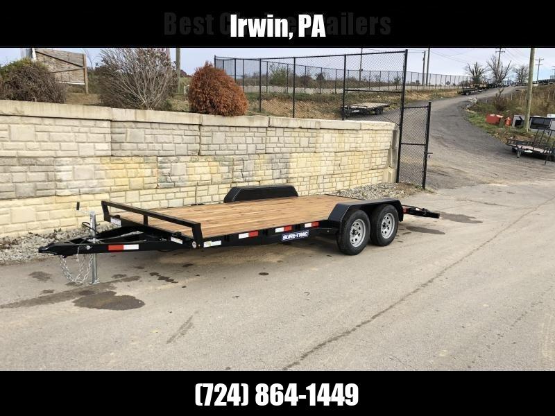 2021 Sure-Trac 7x16 Wood Deck Car Hauler 7000# GVW * REAR SLIDE OUT ...