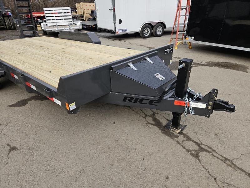 2024 Rice 7x20' Equipment Lowboy Trailer 9990# GVW * STAND UP RAMPS ...