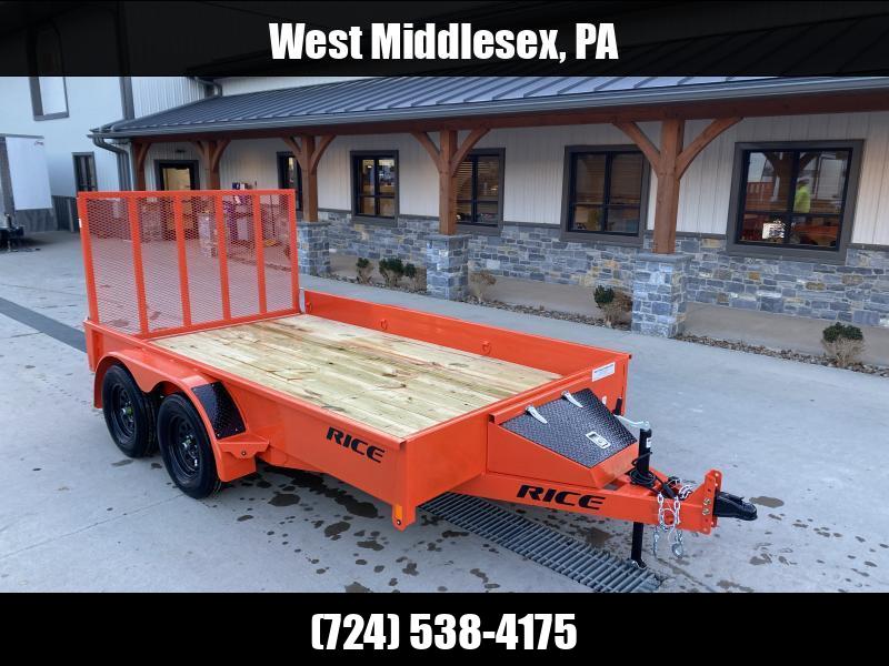 2025 Rice Trailers 7x12' Steel High Side Landscape Utility Trailer 7000 ...