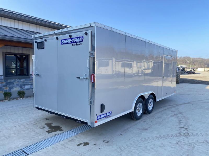 2025 Sure-Trac 8.5x24' Enclosed Car Trailer 9900# GVW * SILVER EXTERIOR ...