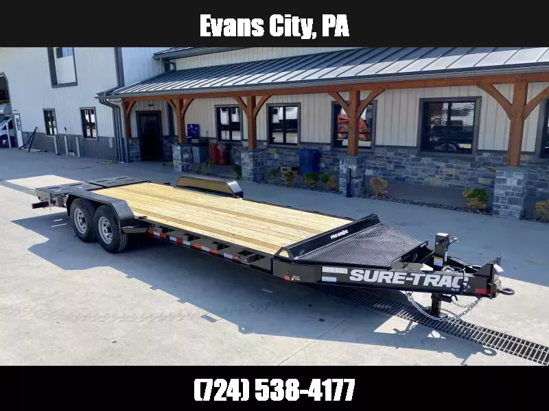 2025 Sure-Trac 7x24' Pro Series I-Beam Equipment Trailer 22000# GVW ...