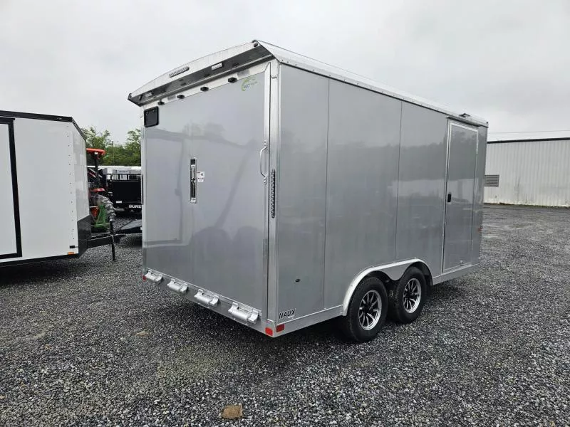 2025 NEO 8.5x14' NAUX Aluminum Enclosed UTV Trailer 7000# GVW * SILVER ...
