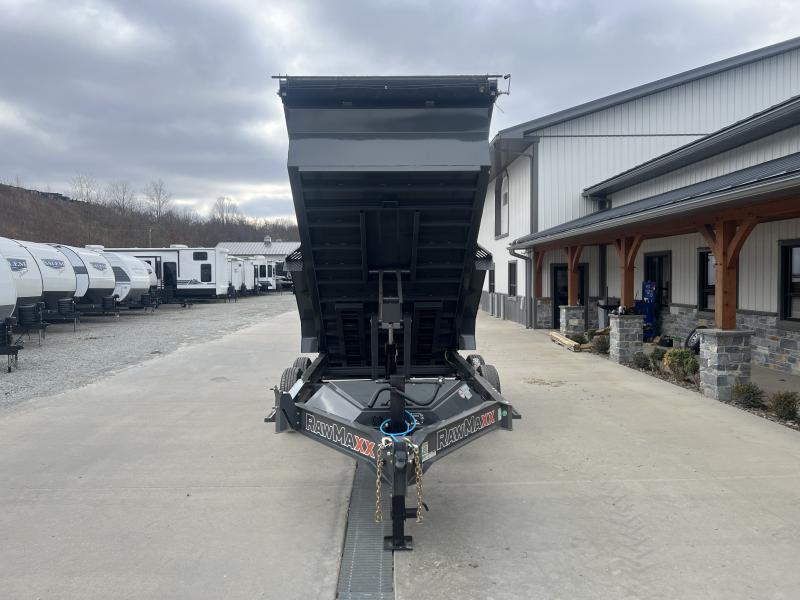 2025 RawMaxx 7x14' GDX Knight Dump Trailer 14000# GVW * 8" I-BEAM FRAME ...