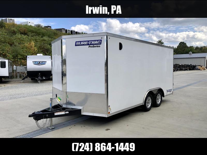 2023 Sure-Trac 8.5x16' Enclosed Car Hauler Trailer 7000# GVW * SILVER ...