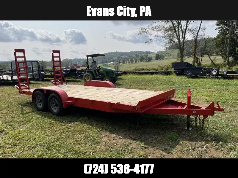 USED Mustang Trailers 7x18 Equipment Trailer 9990 GVW * STAND UP RAMPS ...