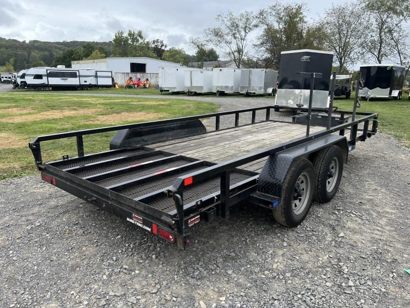 USED 2021 Sure-Trac 7x16 Utility Trailer 7000 GVW * TOOLBOX * SPARE ...
