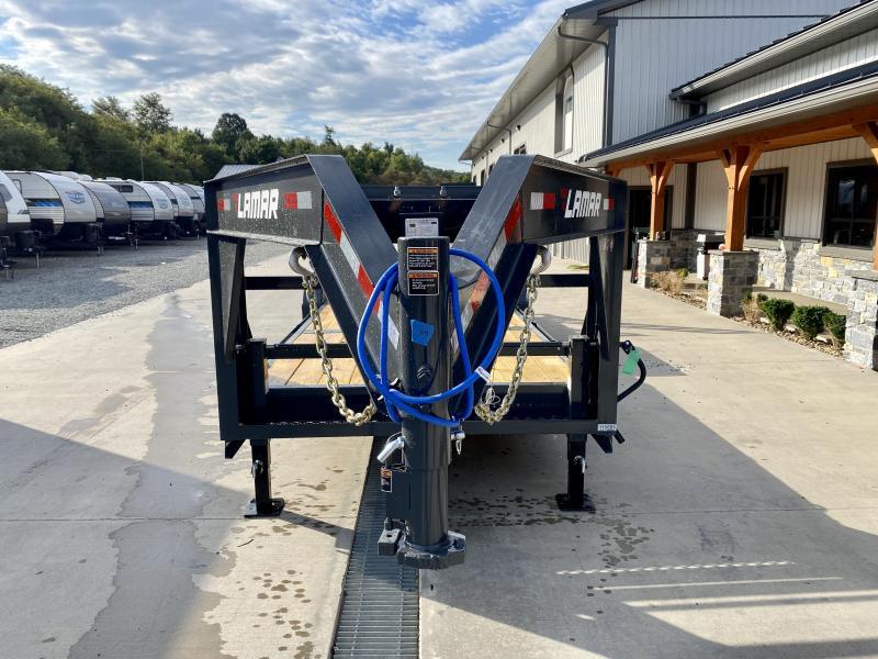 NEW Lamar 7x24' Gooseneck Equipment Trailer 14000# GVW * STAND UP ...