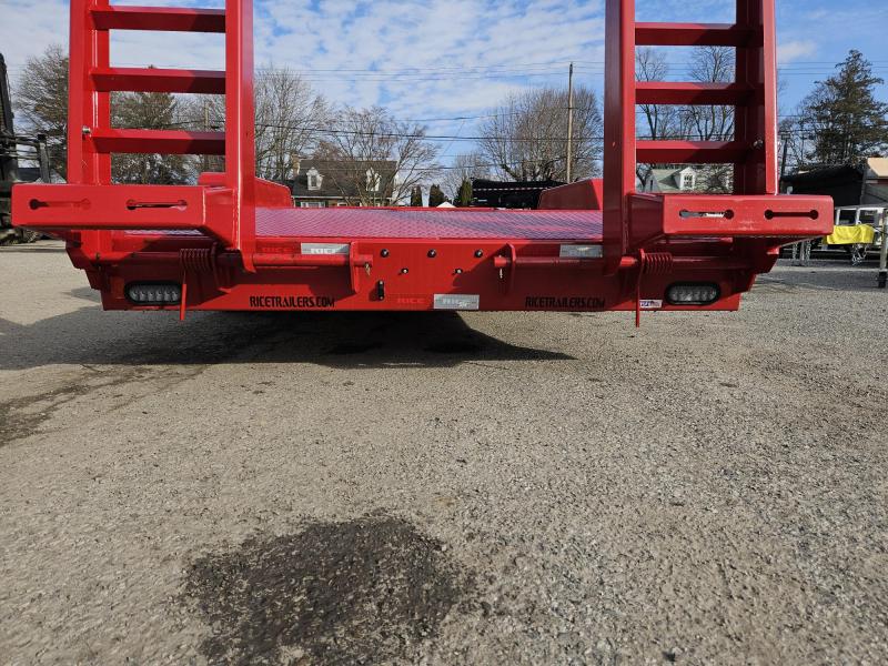 2024 Rice 7x20' Equipment Lowboy Trailer 9990# GVW * STAND UP RAMPS ...