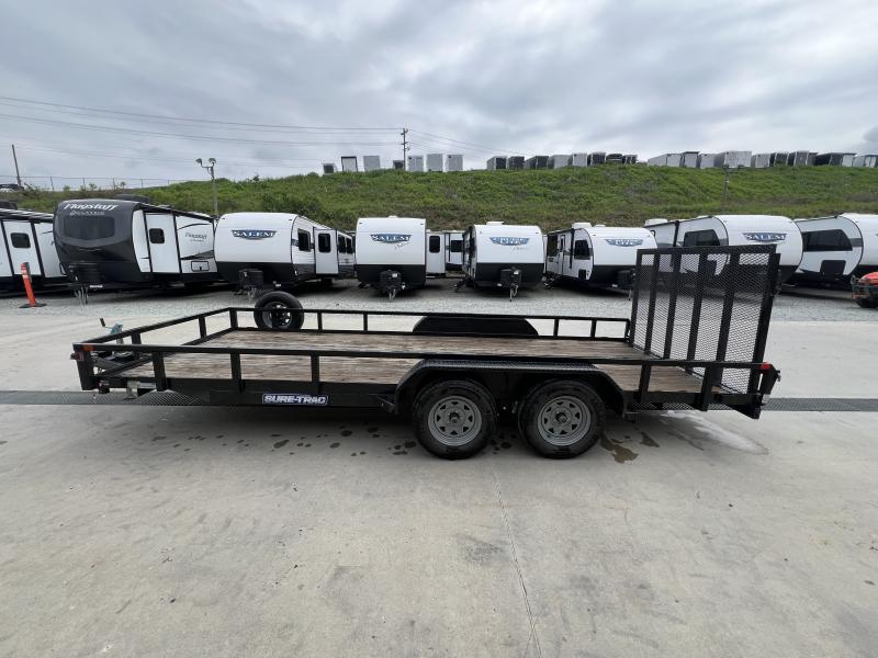 USED 2023 Sure-Trac 7x18' Tube Top Utility Landscape Trailer 7000# GVW ...
