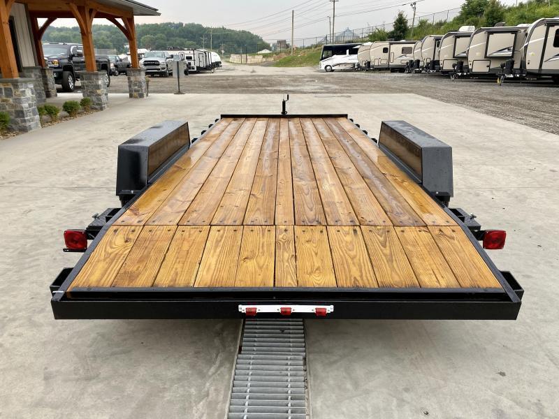 2025 AMO 7x18' Wood Deck Car Trailer 7000# GVW * LED TAIL LIGHTS ...
