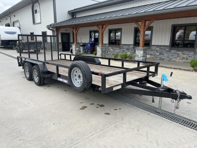 USED 2023 Sure-Trac 7x18' Tube Top Utility Landscape Trailer 7000# GVW ...