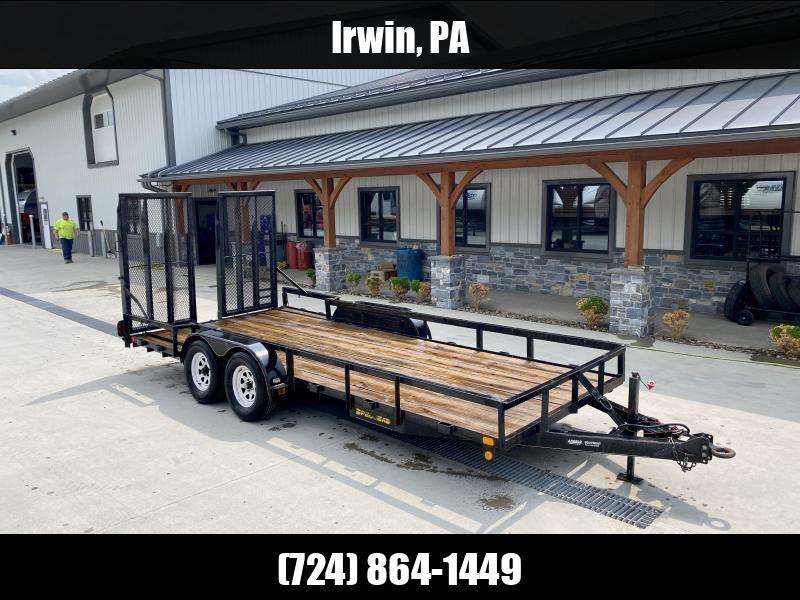USED 2006 Pequea 7x18' Landscape Utility Trailer 7000# GVW * SPLIT ...