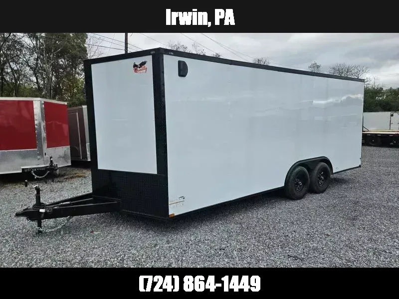 2026 Quality 8.5x24' Enclosed Car Hauler Trailer 9990# GVW * WHITE ...
