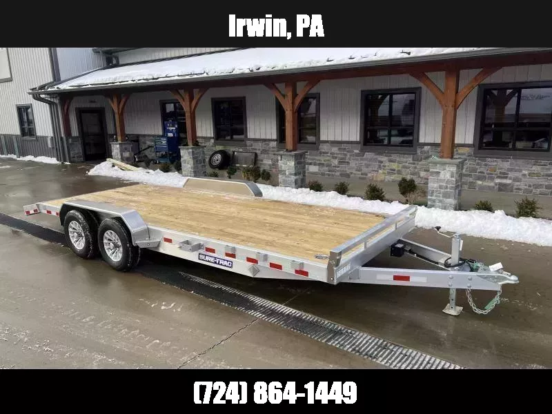 2025 Sure-Trac 7x18' Aluminum Wood Deck Car Hauler 7000# GVW * SWIVEL D ...