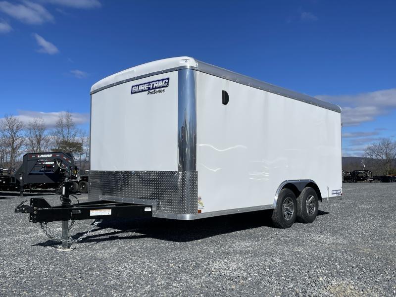 2023 Sure Trac 8.5x16' Round Top Enclosed Car Hauler Trailer 9900# GVW ...