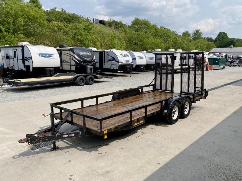 USED 2006 Pequea 7x18' Landscape Utility Trailer 7000# GVW * SPLIT ...
