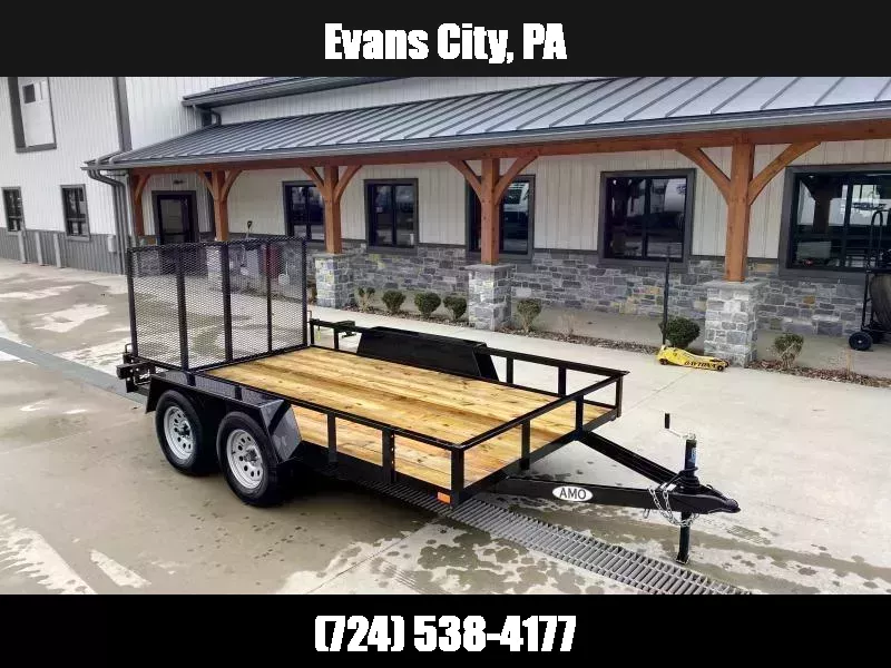 2026 AMO 6.5x12' Tandem Axle Angle Iron Utility Landscape Trailer 7000 ...