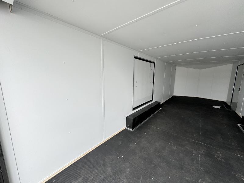 2024 Cargo Mate 8.5x28' Enclosed Car Hauler 9990# GVW * WHITE BLACKOUT ...