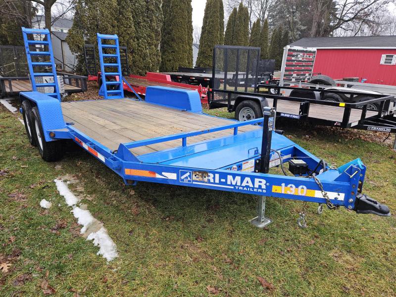 USED Bri-Mar Equipment Trailer 10000# GVW * BLUE PAINT * A-FRAME ...