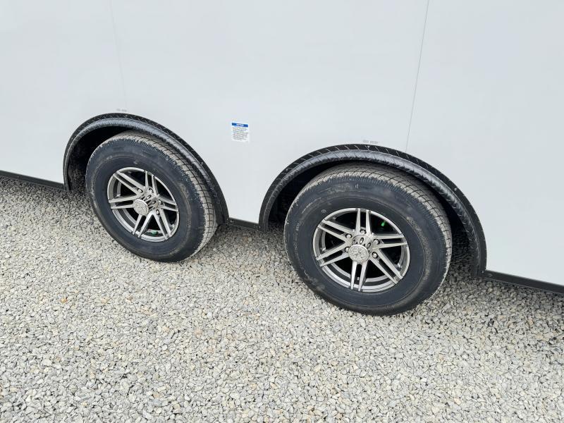 2024 Cargo Mate 8.5x28' Enclosed Car Hauler 9990# GVW * WHITE BLACKOUT ...