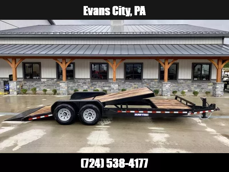 2026 Sure-Trac 7x20' Gravity Tilt Equipment Trailer 14000# GVW * SPLIT ...