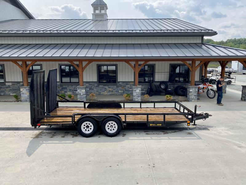 USED 2006 Pequea 7x18' Landscape Utility Trailer 7000# GVW * SPLIT ...