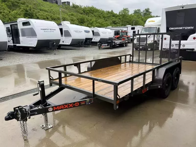 2026 Maxxd 7x16' U3X Utility Landscape Trailer 7000# GVW * ADJUSTABLE COUPLER * DROP LEG JACK ...
