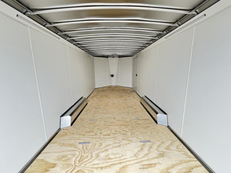 2025 NEO 8.5x20' NAUX Aluminum Enclosed UTV Trailer 7000# GVW * SILVER ...