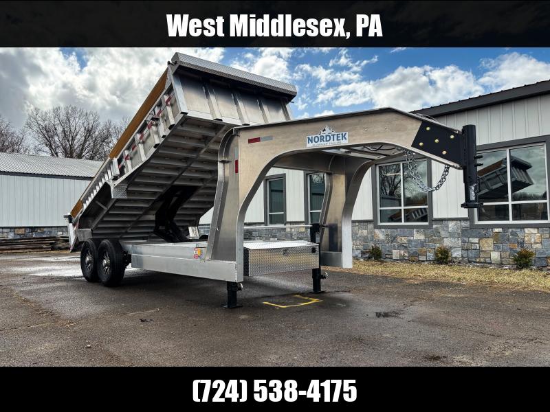 2025 Nordtek 7x16' Gooseneck Aluminum Dump Trailer 14000# GVW ...