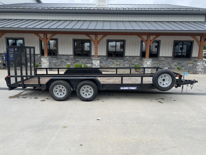 USED 2023 Sure-Trac 7x18' Tube Top Utility Landscape Trailer 7000# GVW ...