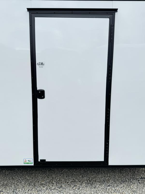 2024 Cargo Mate 8.5x28' Enclosed Car Hauler 9990# GVW * WHITE BLACKOUT ...