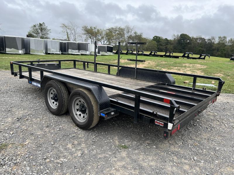 USED 2021 Sure-Trac 7x16 Utility Trailer 7000 GVW * TOOLBOX * SPARE ...