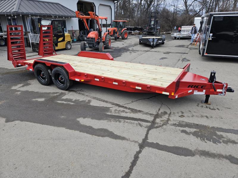 2024 Rice 7x22' Equipment Lowboy Trailer 16000# GVW * STAND UP WEDGE ...