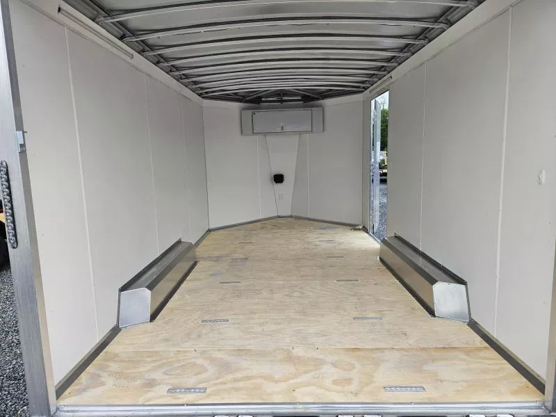 2025 NEO 8.5x14' NAUX Aluminum Enclosed UTV Trailer 7000# GVW * SILVER ...