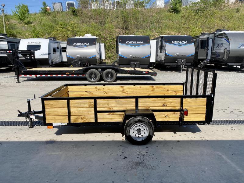 2024 AMO 5x10' Wood High Side Angle Iron Utility Landscape Trailer 2200 ...