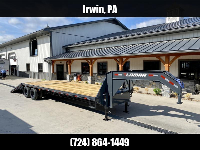 2023 Lamar 102x32' Gooseneck Hydraulic Dovetail Deckover Trailer 24000# * 9' HYDRAULIC DOVETAIL ...